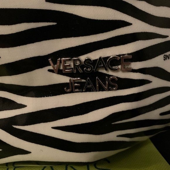 Versace Jeans Collection | Bags | Versace Jeans Zebra Print Pvc Bag ...